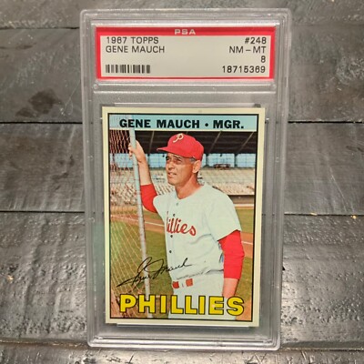 1967 Topps Gene Mauch #248 *Phillies Manager* PSA 8 NM-MT | eBay