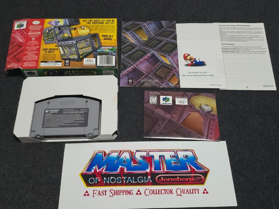 N64 Nintendo 64 LODE RUNNER 3-D CIB Complete Box Game 3D Poster | eBay