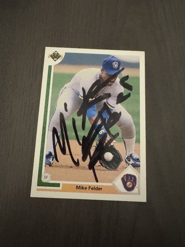 1991 Upper Deck #395 MIKE FELDER Baseball Card - Autographed Auto HAND ...
