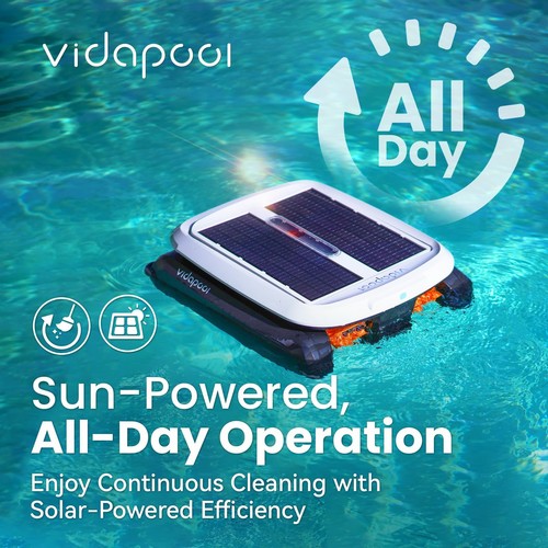 Solar Powered Automatic Robotic Pool Skimmer Cleaner,Solar Pool Surface ...