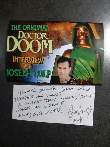 JOSEPH CULP As DOCTOR DOOM Hand Signed Autograph CUT With PHOTO ...