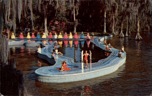 Esther Williams Swimming Pool Cypress Gardens Florida vintage postcard ...