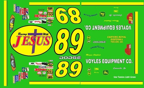 #89 Morgan Shepherd Racing with Jesus 1/24th - 1/25th Scale Decals | eBay