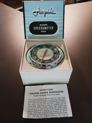NOS Vintage Airguide Boat Speedometer | eBay