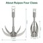 Grappling Hook Folding Survival Claw Multifunctional Stainless Steel ...