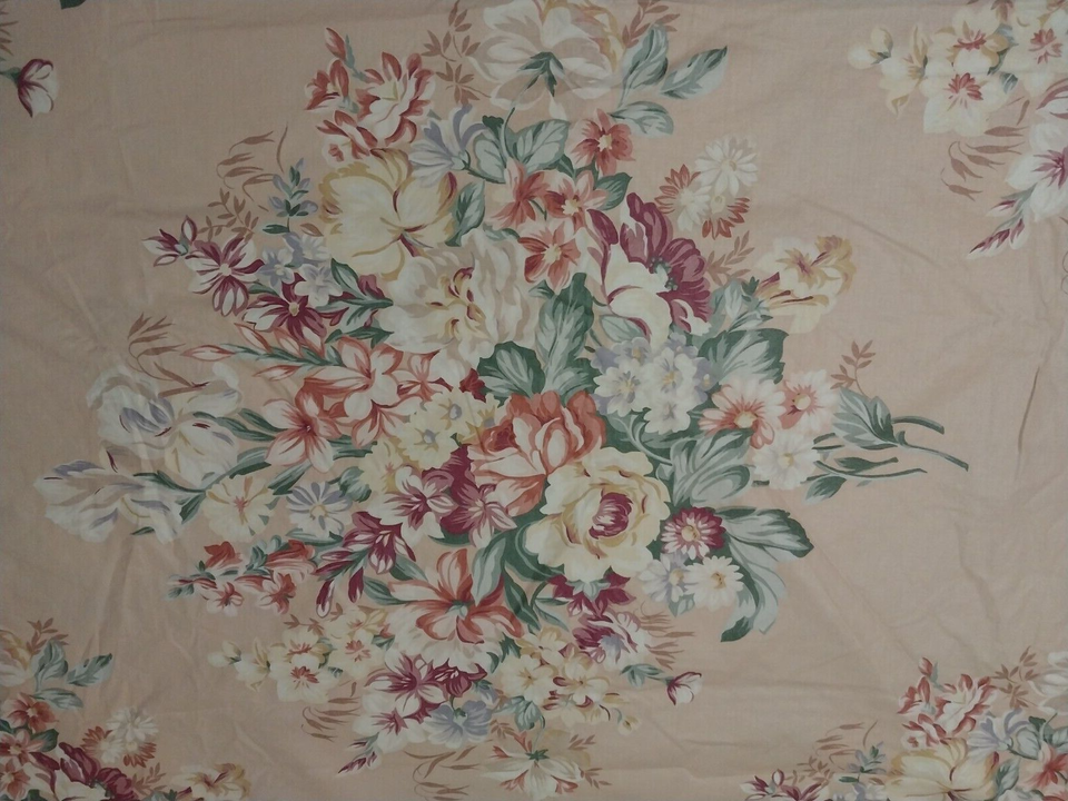 Ralph Lauren Nichola Queen Flat Sheet-100%Cotton Chintz-Shiny-2 ...