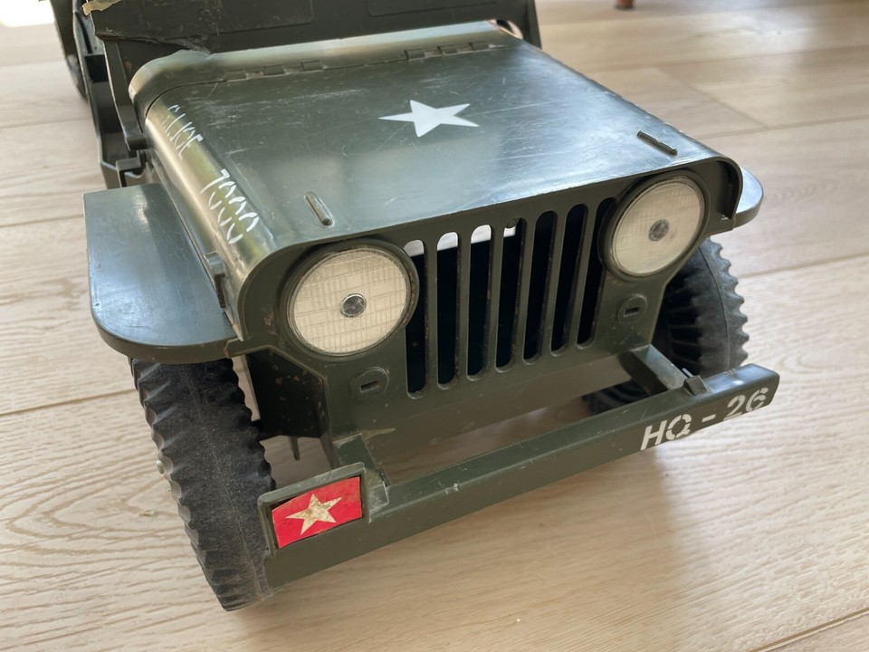 Vintage 1965 Hasbro GI JOE Jeep Combat Set #7000 Cannon, Search Light ...