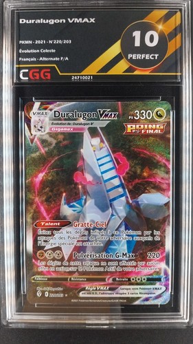 Carte pokemon Duralugon VMAX FRANCAIS CGG 10 Evolution Celeste 220/203 ...