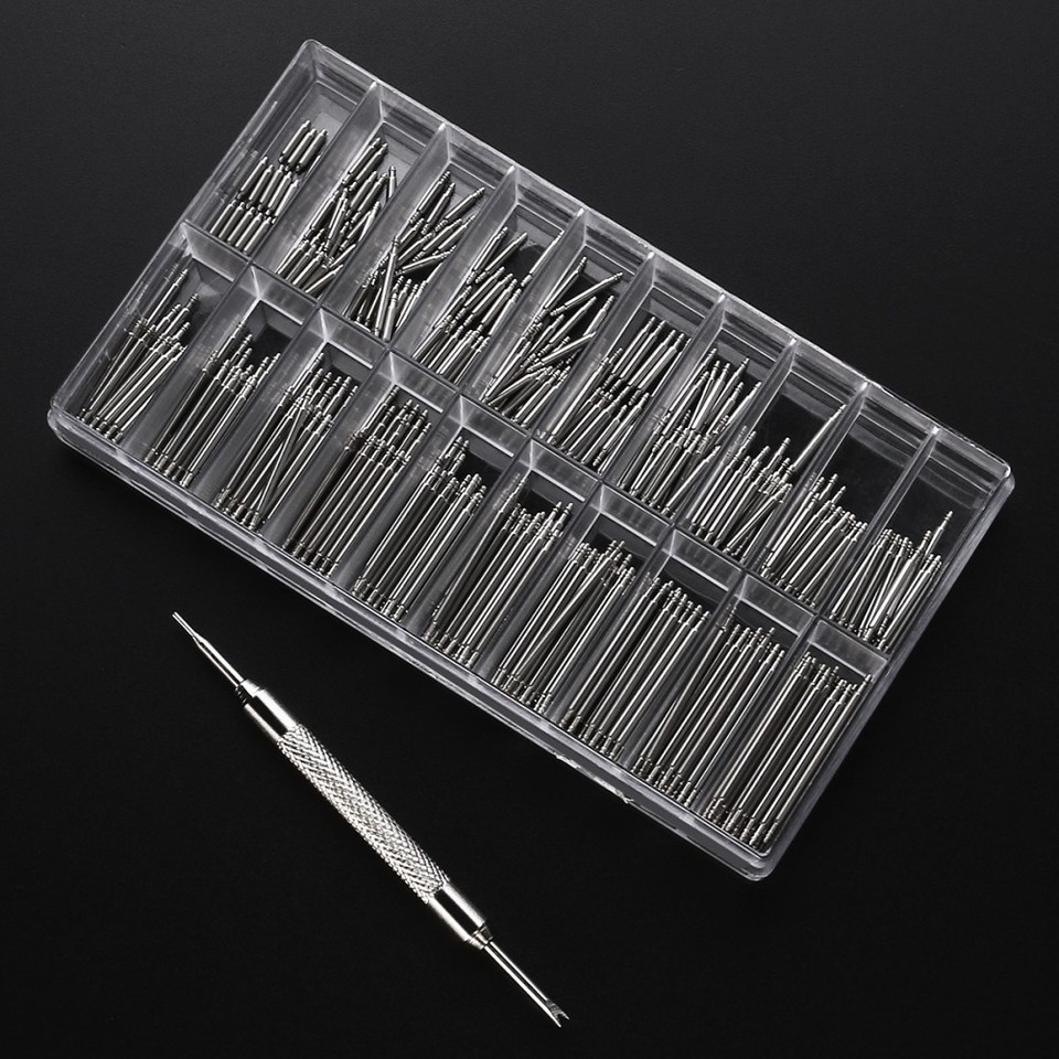 360 Pcs Double Flange Stainless Steel Spring Bars For Metal Watch Bands ...