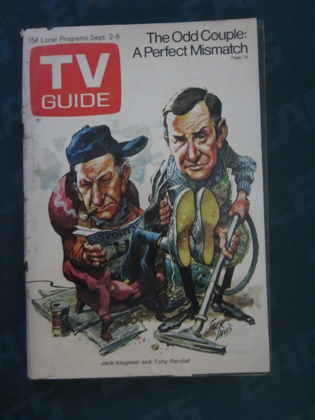 TV Guide September 1972 Odd Couple Jack Klugman Tony Randall South OH ...