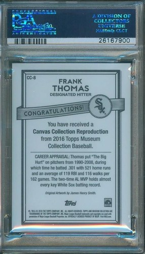 2016 Topps Museum Collection FRANK THOMAS Canvas #CC-8 PSA 9 | eBay