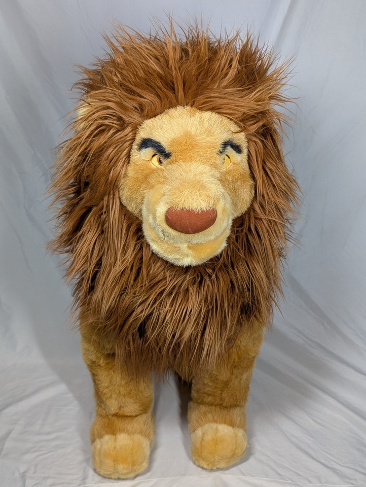 RARE DISNEY STORE ORIGINAL THE LION KING JUMBO SIMBA Stuffed Plush 28 ...