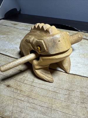 4" Frog Guiro Rasp - Small Instrument Musical Wooden Percussion Wood ...