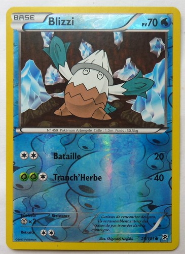 Carte Pokémon Blizzi 25/101 HOLO REVERSE FRANCE TBE 2013 Explosion ...