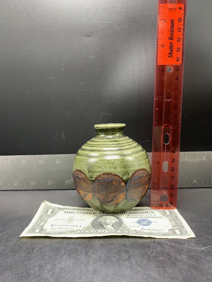 Vintage Ceramic OMC Otagiri Japan Pottery Bud Vase Mini 3.5" Brown ...