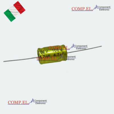 2 Pieces Electrolytic Capacitor NP Axial 4.7uF 100V 105°C Elna Non ...