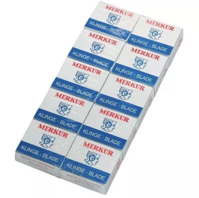 100 pcs = 10 packs * MERKUR * Toenail Pedicure Trim Nails Razor Corn ...