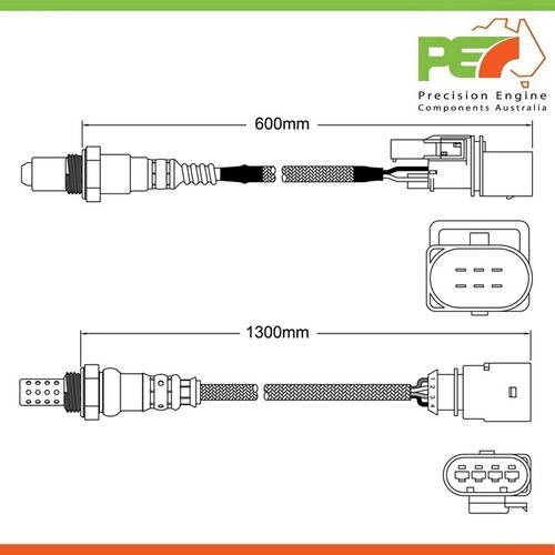 2x New OEM Pre-Cat & Post-Cat Oxygen Sensors For Volkswagen Transporter ...