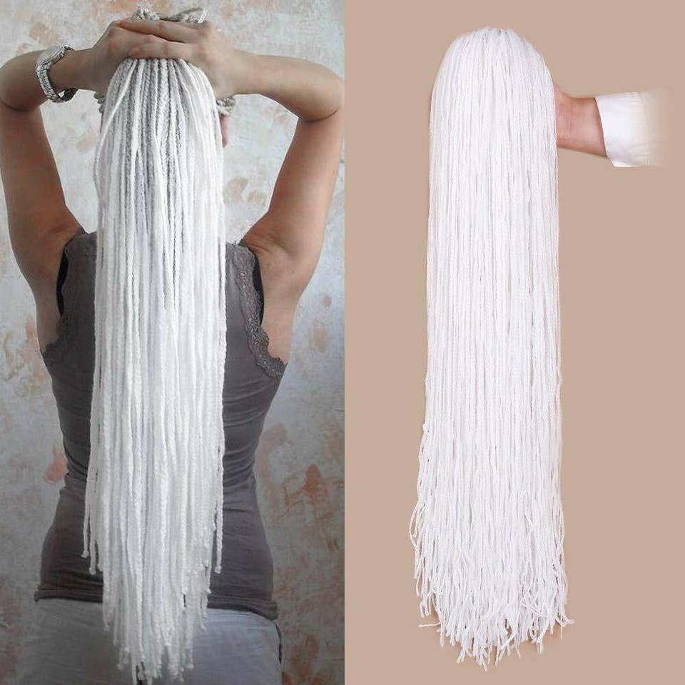 28" Thin Long Box Braids Crochet Braiding Hair Extensions Micro Dreads ...