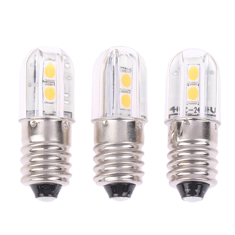 E10 Led Bulb 6V 12V 24V Bulbs 4LED Lamp Replacement For Torch Indicator ...