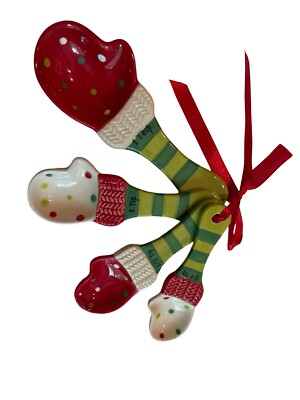 Temptations Winter Whimsy Ceramic Measuring Spoons | eBay
