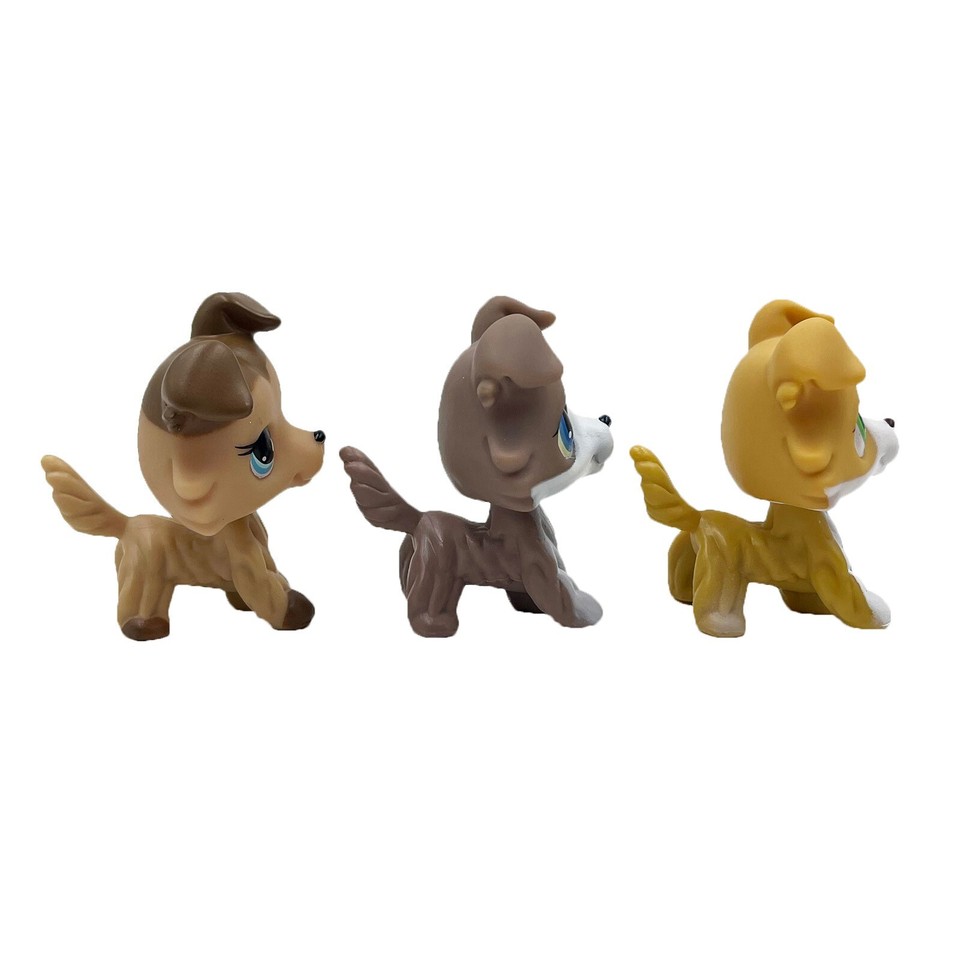 5pcs Littlest pet shop Toys bobble head collie dogs girls Generation 3 ...