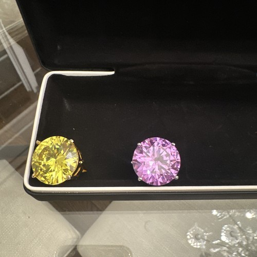 Cocktail Rings By Noir Jewelry , Lot Of 2, Rhodium Rings, Silver Tone ...