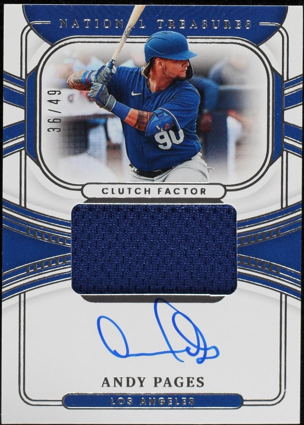 2022 Panini National Treasures - Clutch Factor Signatures Andy Pages # ...