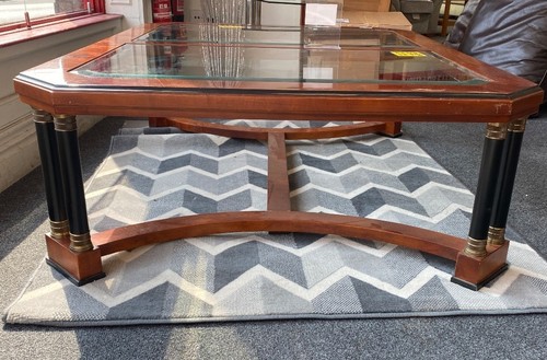 Vintage Retro CENTURY FURNITURE Large Glass Topped Coffee Table - CS ...