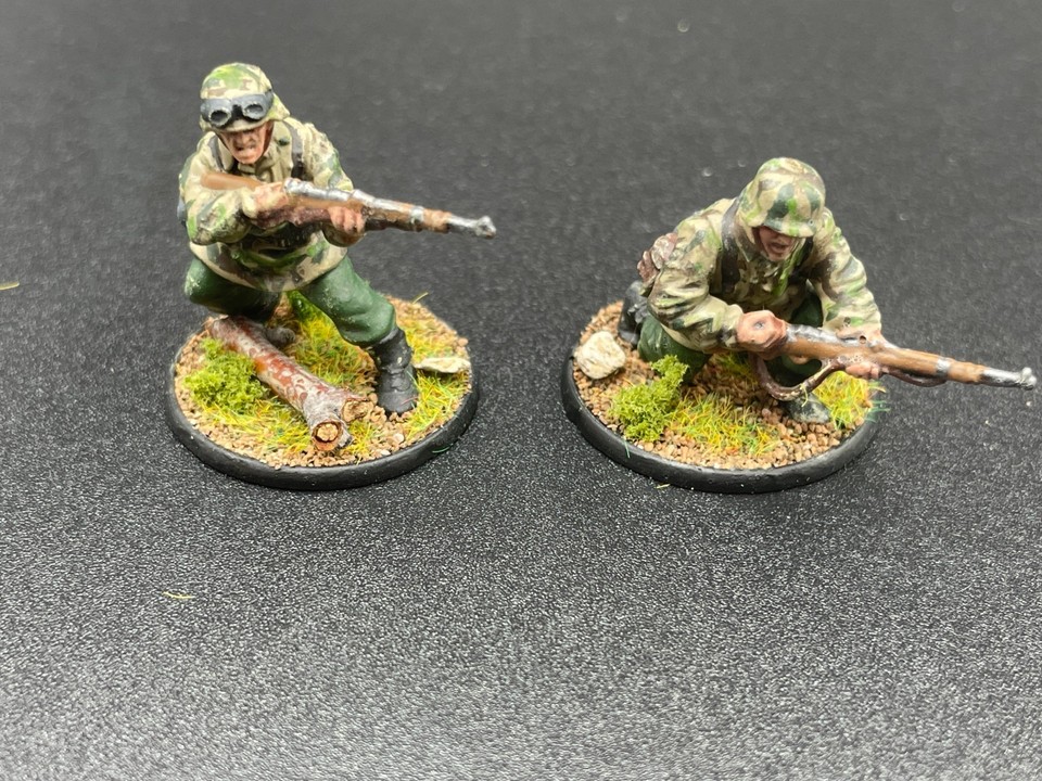 BOLT ACTION painted German Waffen SS 9 man squad early/mid war 28mm | eBay