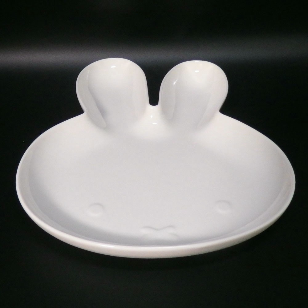 Miffy Shape Ceramic Plate Morning Lunch Plate White Dish Size L 22×30cm ...