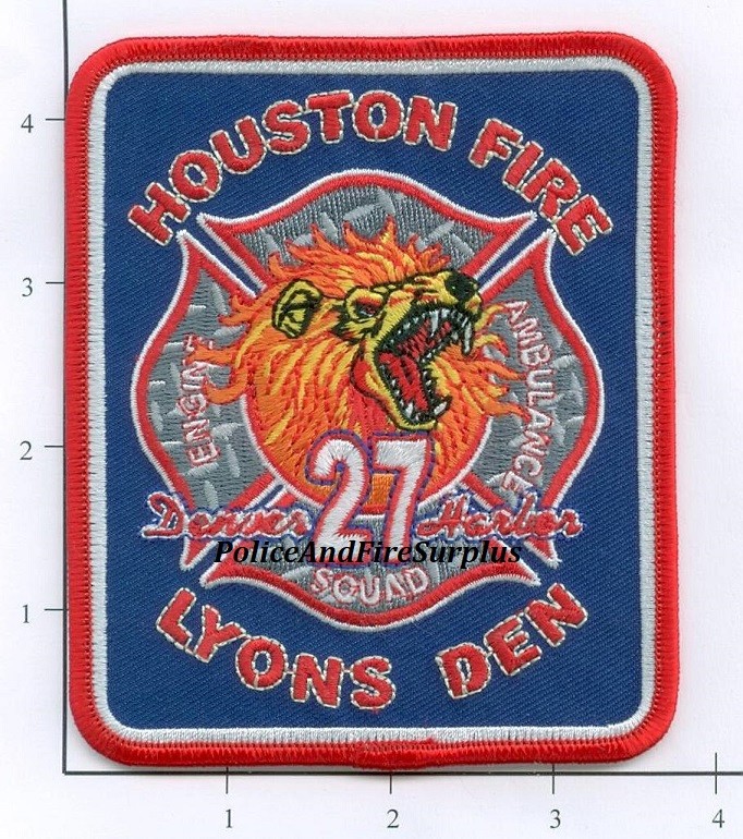Texas - Houston Station 27 TX Fire Dept Patch - Lyons Den | eBay