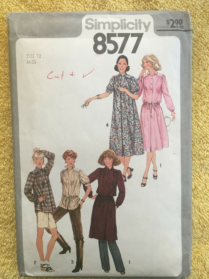 Simplicity Patterns (W) ~ CUT PATTERNS ~ All are Size 12 ...