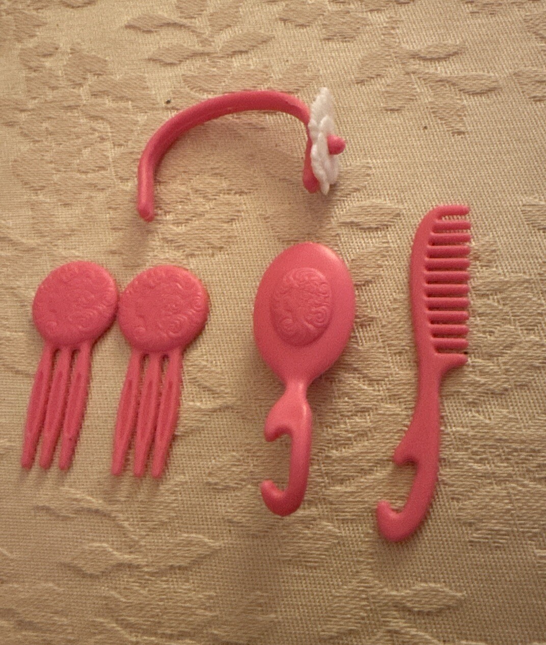 Vintage Barbie Doll Lot of 5 Hair Brush/ Combs /Headband / Pink | eBay