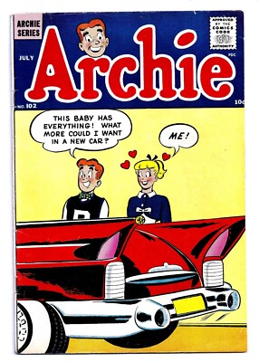ARCHIE # 102 GOLDEN AGE ARCHIE 1959 IN 6.5 F+ BEST ON EBAY! RARE! | eBay