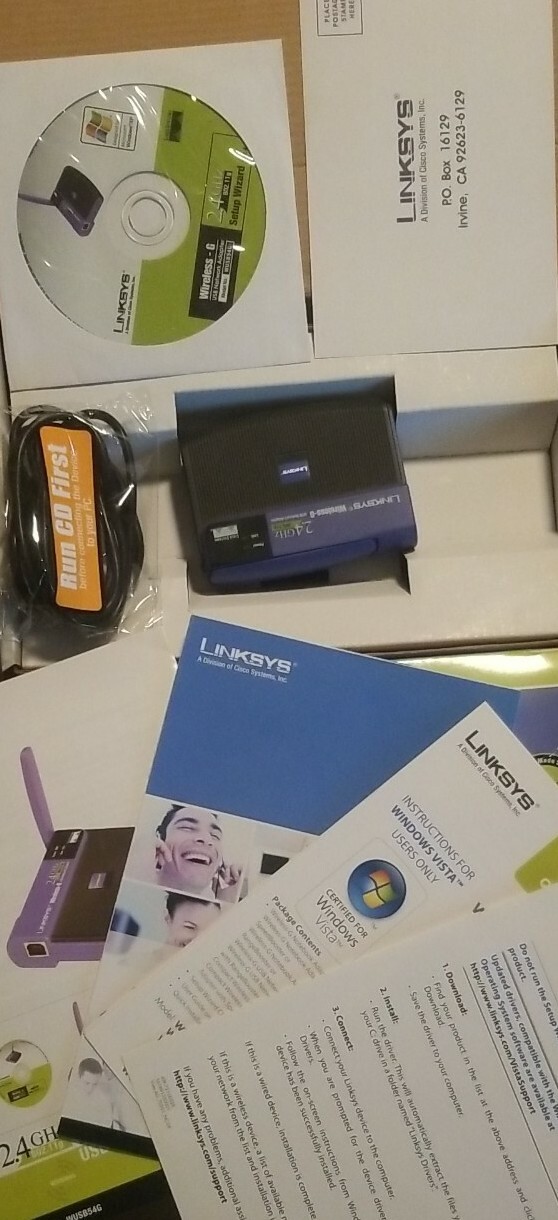 Cisco Linksys WUSB54G Wireless Network 802.11g/b USB Wifi Adapter ...