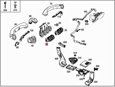 Genuine MERCEDES S213 W213 E-CLASS W213 Air vent 2138307700 | eBay