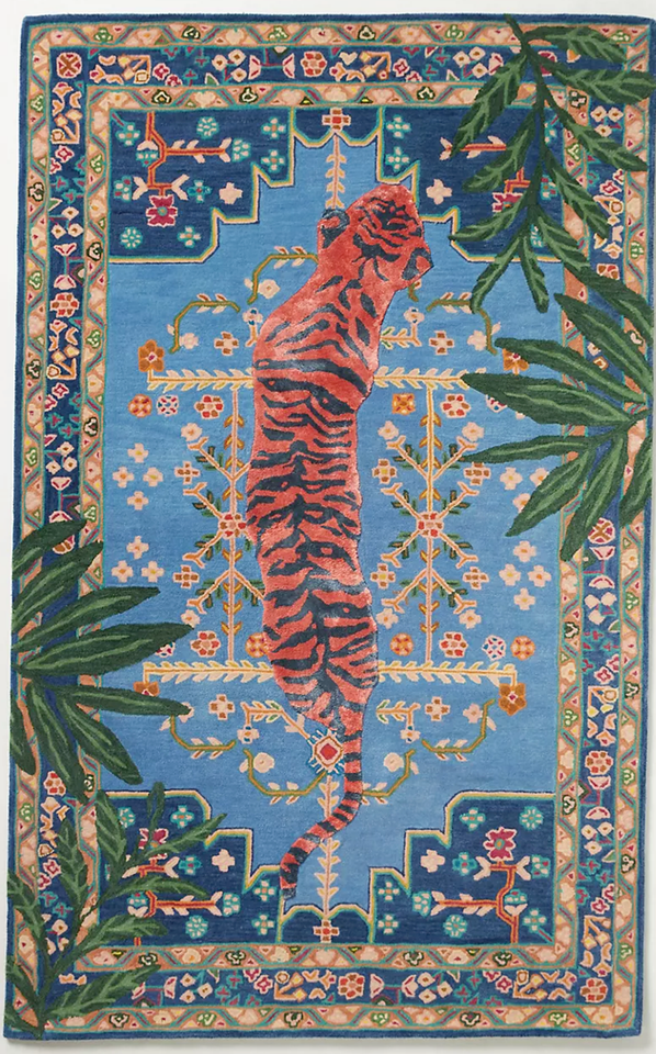 Tiger Rug Animal Rug Tufted Rug | Hand made rug | Modern rug 9X12 wool ...