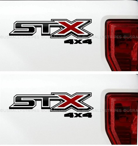 2pcs STX 4X4 Decals Emblem Replacement for STX Stickers (Black Red) | eBay