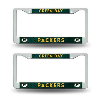 NEW Football Team Green Bay Packers White Plastic Auto License Plate ...