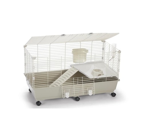 Full Cheeks™ Split-Level Rabbit Habitat - Cage, Shelf, Ramp, Wheels ...