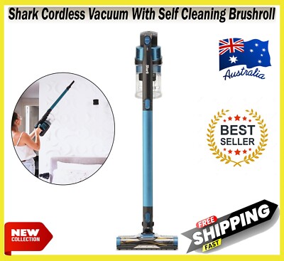 NEW Shark IZ102 Cordless Vacuum w/ Self Cleaning Brushroll Blue/Grey ...