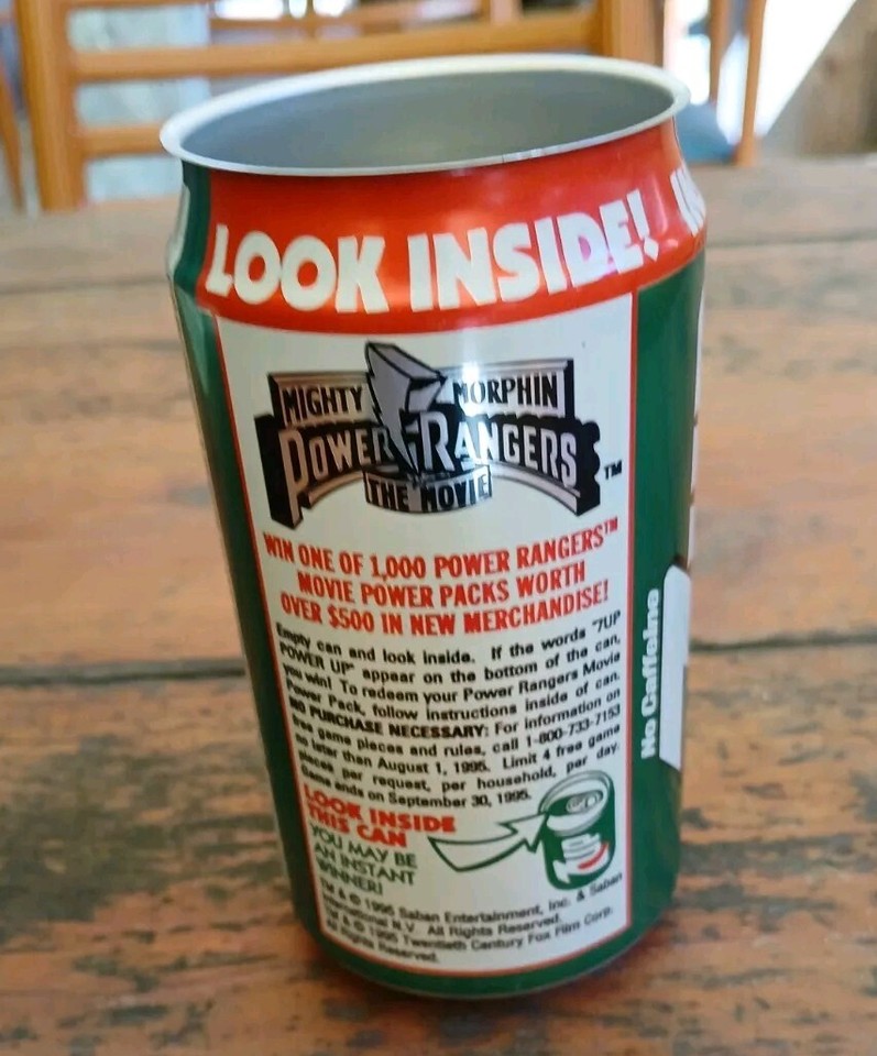 7up Power Rangers Cards All (6) One 7UP Power Rangers New Soda Can | eBay