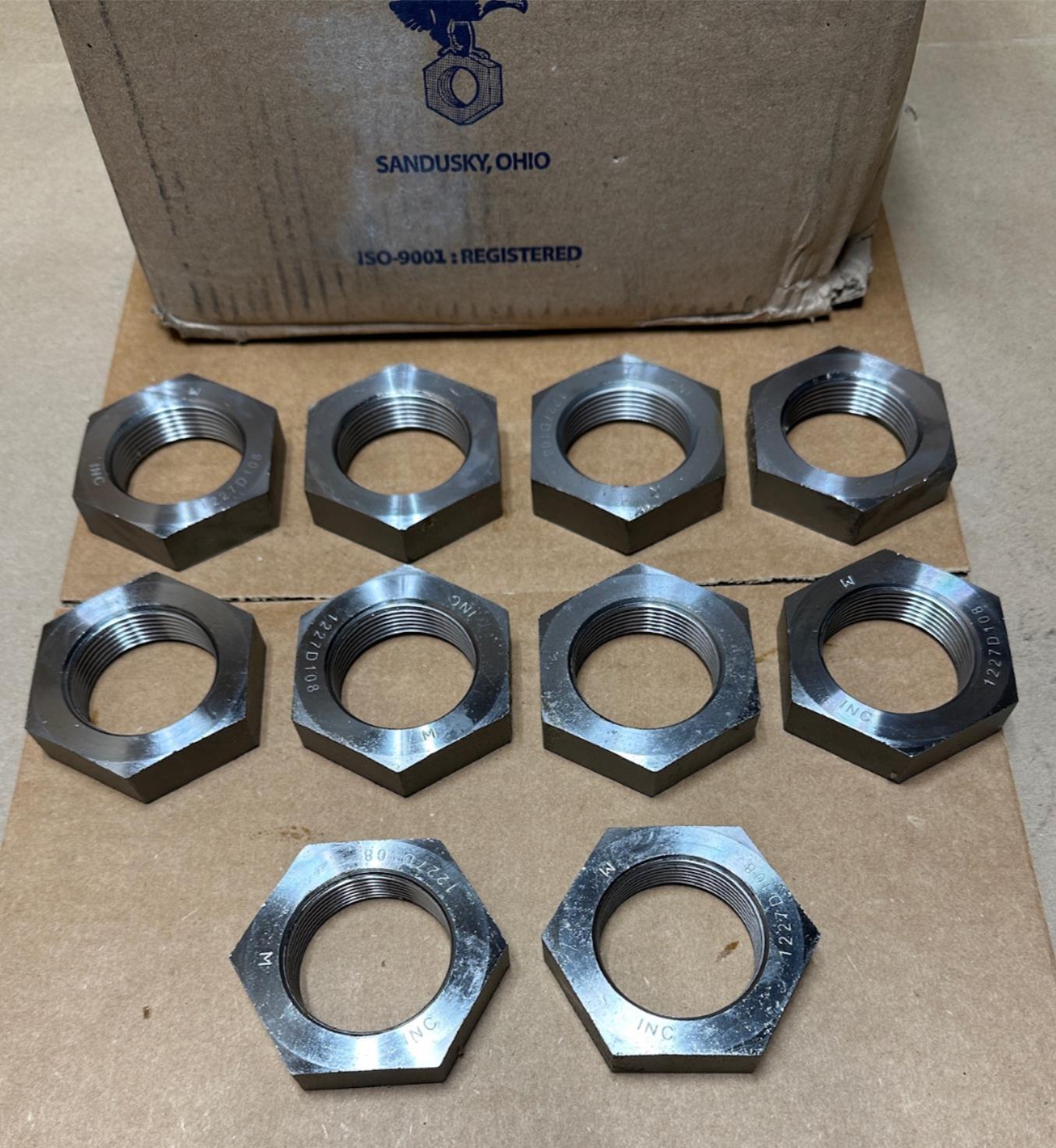 10x Genuine Meritor 2.5" 2-1/2" Wheel Bearing Outer Axle Spindle Nut 1 ...