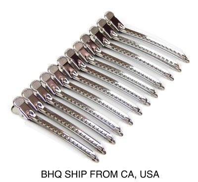 Metal Duck Bill Professional Sectioning Clips Barber Hair Cutting Clips ...