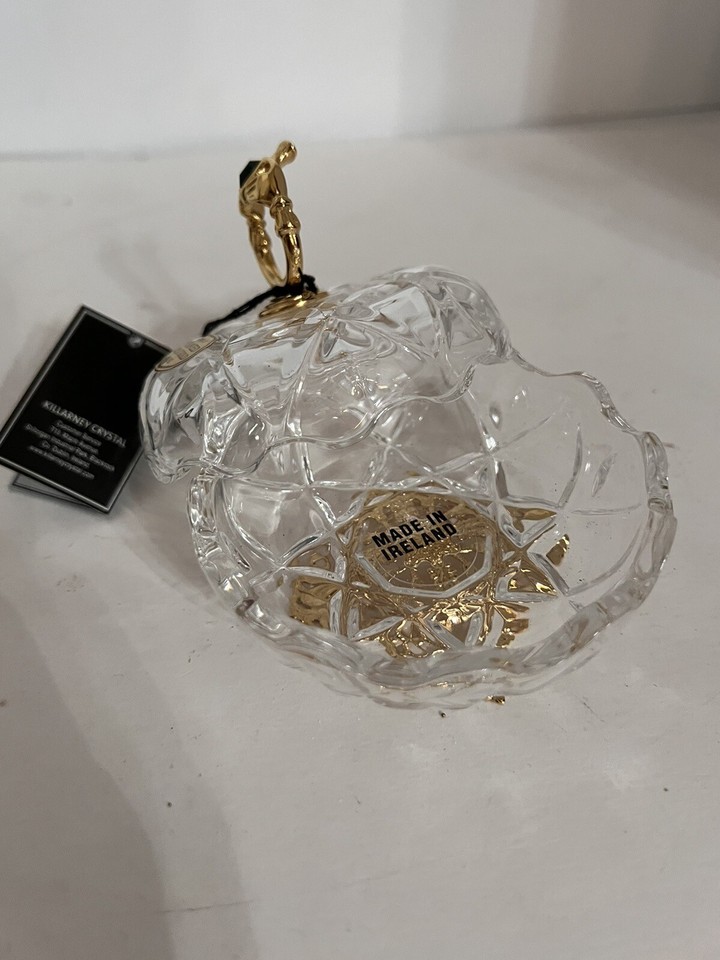 Killarney Crystal 22 carat Gold Footed Trinket Dish Ireland NWT ...