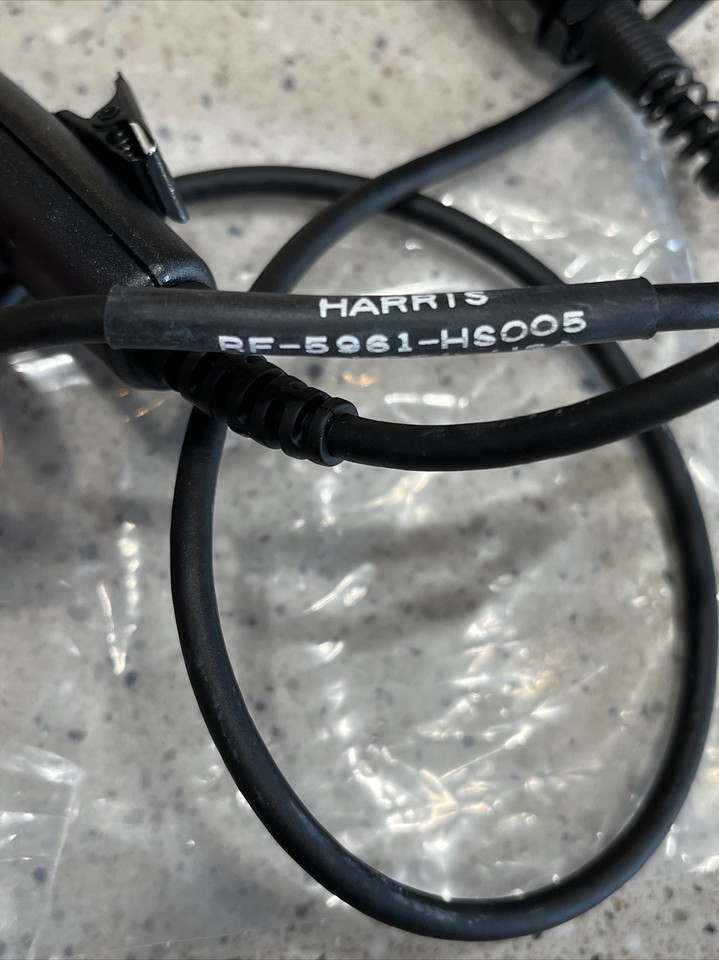 NEW Harris RF-5961-HS005 PTT Headset / Microphone W/ 6 PIN MIL SPEC ...