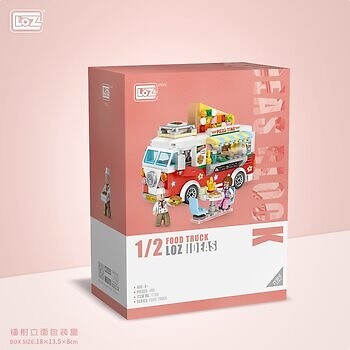 NEW Loz LOZ Mini Blocks - Pizza Car Building Bricks Set 14 x 18 x 8 cm ...