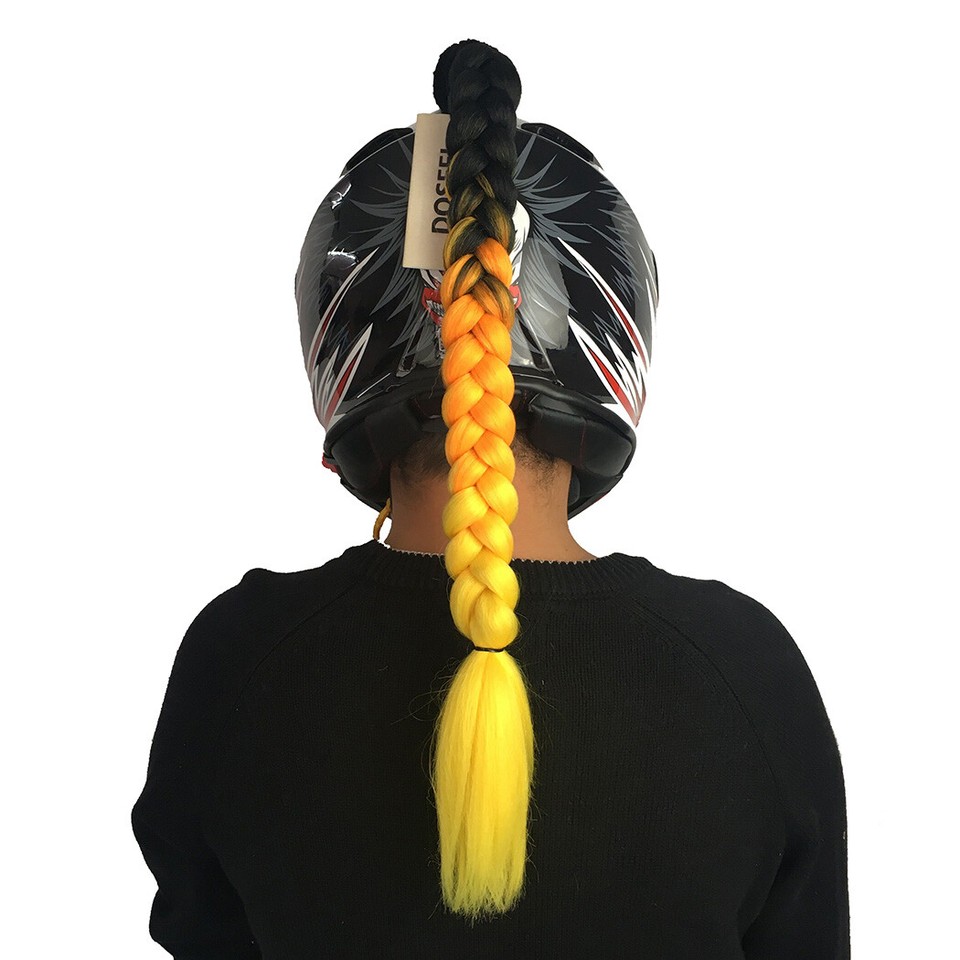 Gradient Ramp Helmet Braids / Ponytail Motorcycle Bike PC Helmet Hair 1 ...