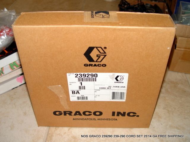 NEW GRACO 239290 239-290 CORD SET 25'14 GA FREE SHIPPING! | eBay